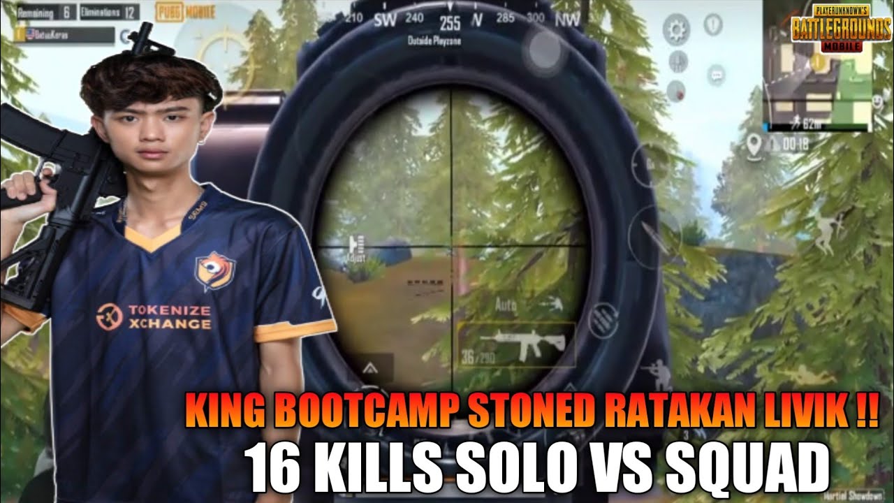 16 Kills !! Raja Bootcamp Stoned Solo Vs Squad Ratakan Enemy Kat Livik ...