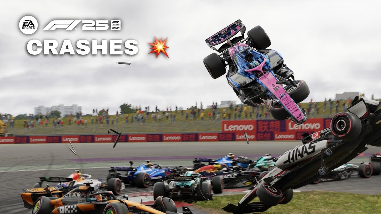 F1 2025 REALISTIC CRASH COMPILATION 💥 (DAMAGE MOD #13) - YouTube