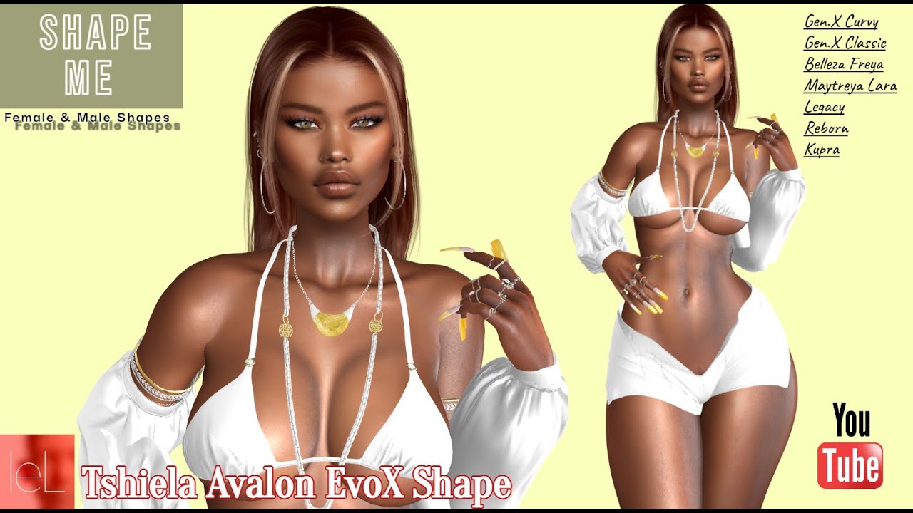 Second Life - Shape Me - Tshiela Avalon Head EvoX Shape - YouTube