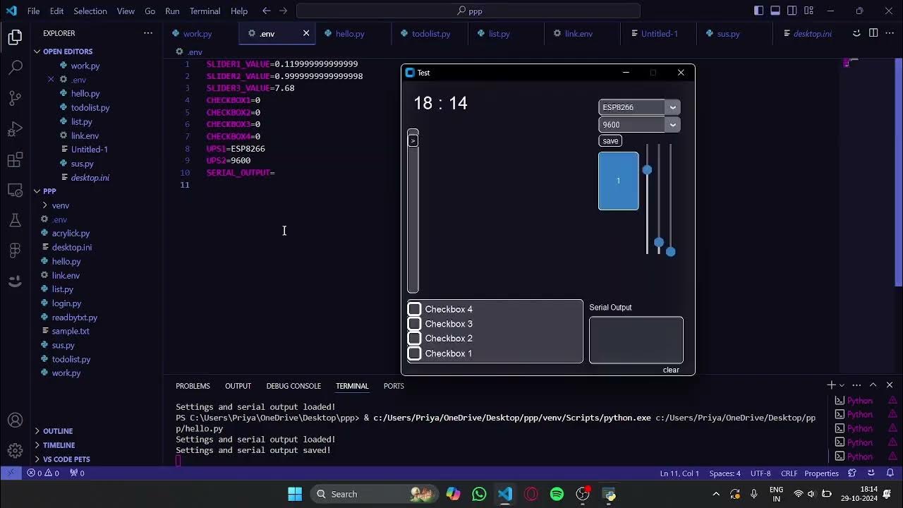 Python CustomTkinter Customizable Arduino Controlpanel GUI - YouTube
