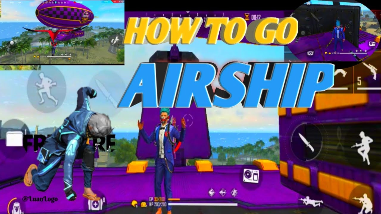 Free fire AIRSHIP HOW TO GO AIRSHIP🤔2020 - YouTube