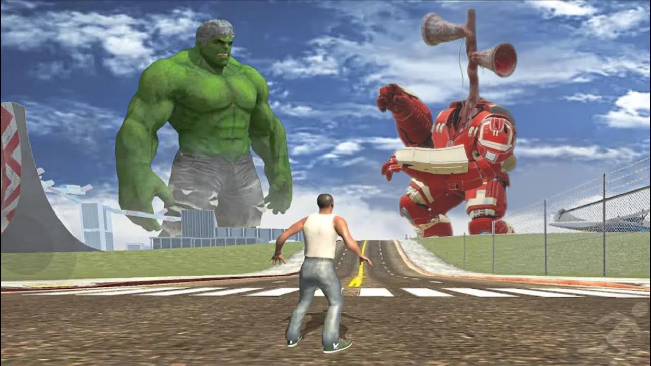 Giant Hulk Fight Vs Giant Hulkbuster Siren Head Fight And Franklin ...