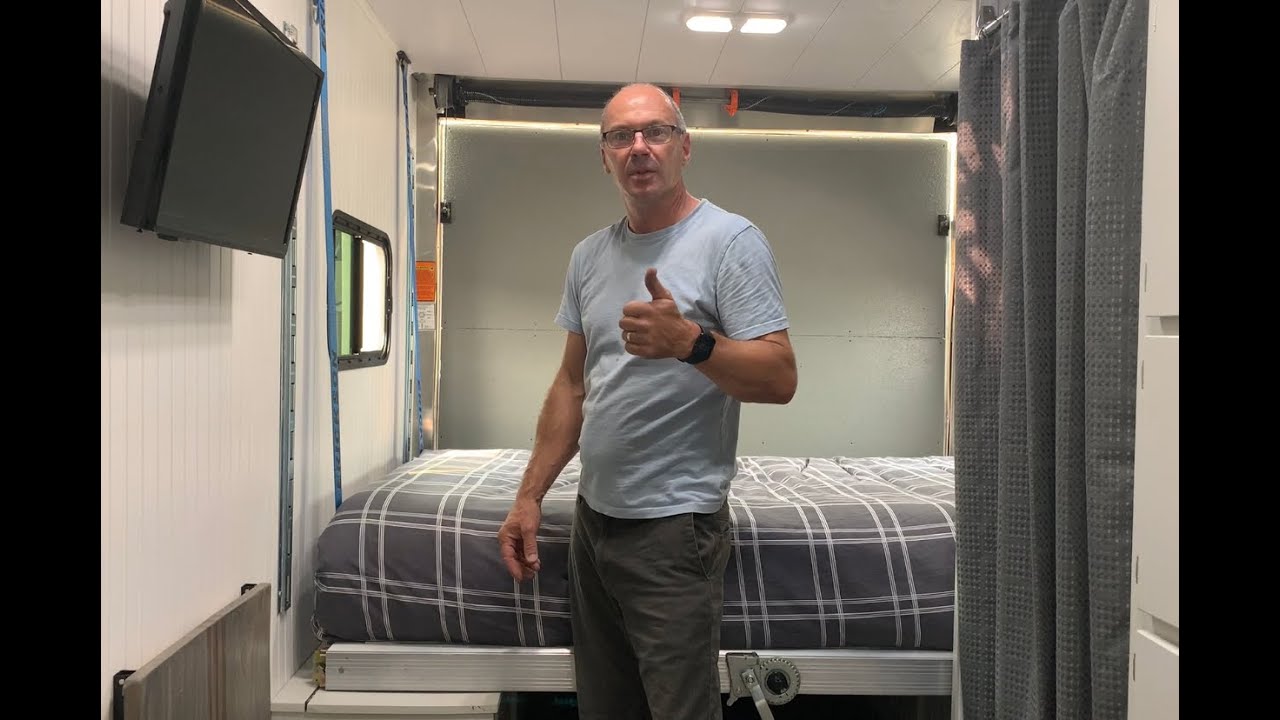 Enclosed Cargo Trailer/Toy Hauler Bed Finished Product - YouTube