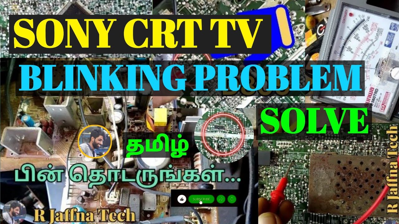 #sony CRT Tv #4 times blinking #problems #solve #செனி CRT TV #சிகப்பு ...