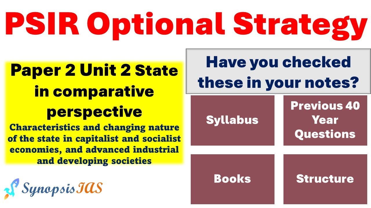 PSIR Optional Strategy Paper 2 Unit 2 State in comparative perspective ...
