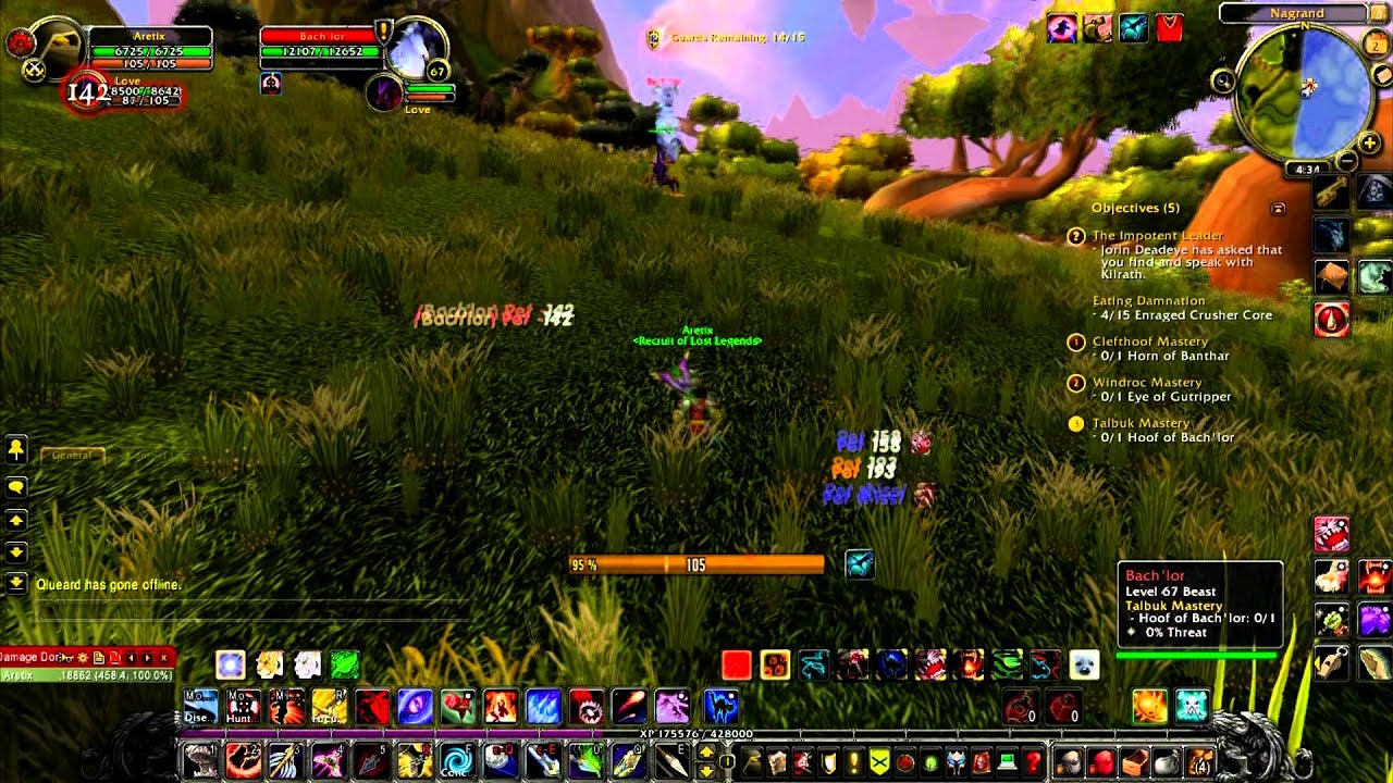 World of Warcraft Talbuk Mastery Hoof of Bach'Lor Quest - YouTube