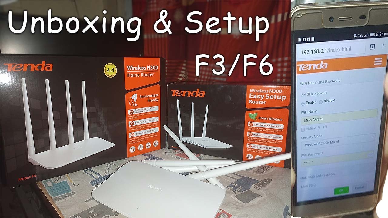 Tenda F3 and F6 Wireless N300 Mbps Routers Unboxing and Review ...