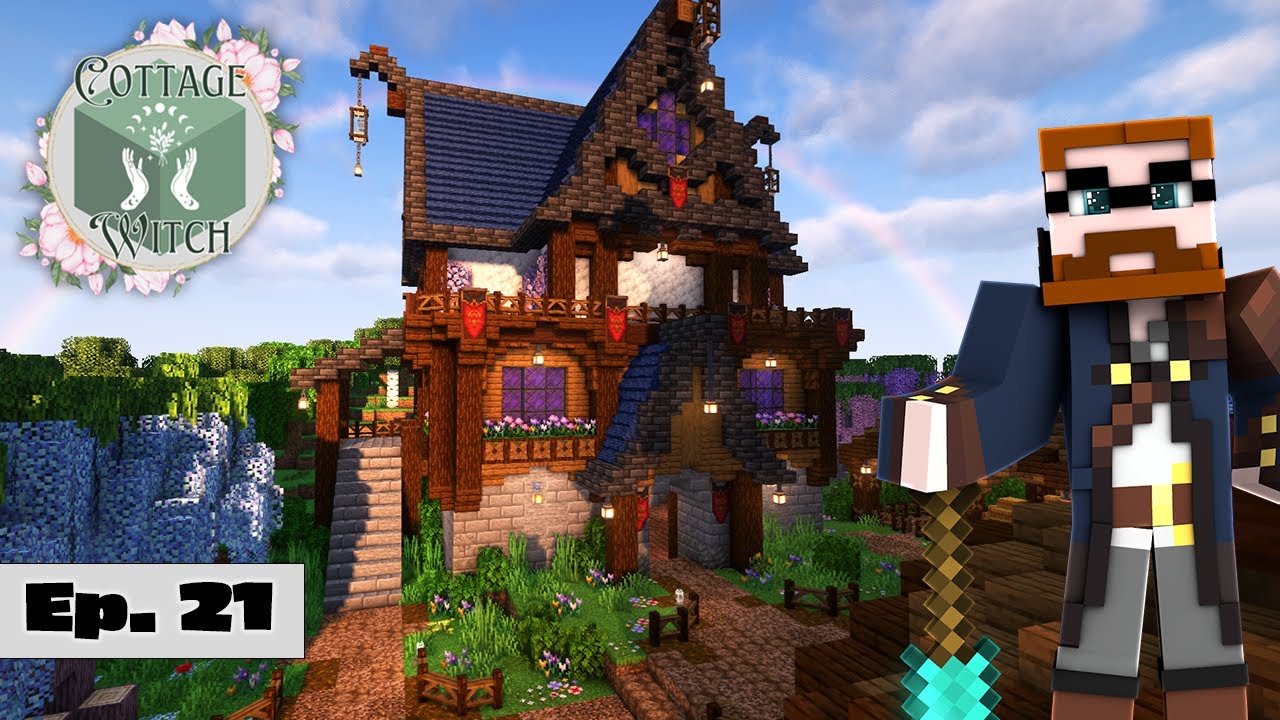 Building a Cottage & Stables 🌟 Cottage Witch Modded Minecraft - Episode ...
