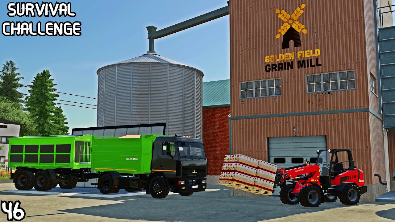 BUILDING the GRAIN MILL and STARTING the FLOUR PRODUCTION / SURVIVAL CHALLENGE | OSADA | EP 46 ...