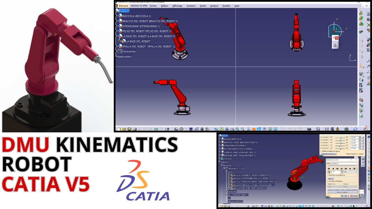 DMU KINEMATICS ROBOT : SIMULATION TUTO - YouTube