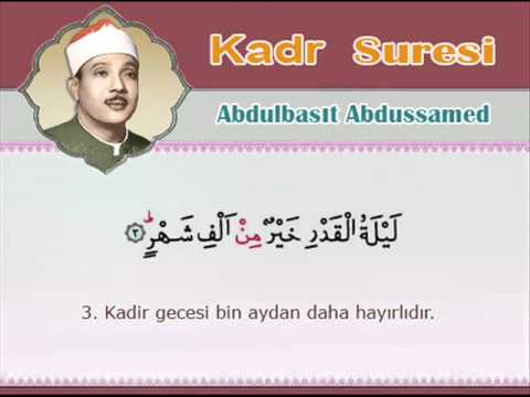 Abdussamed Kadir Suresi Mücevved Hatim  Arapça ve Meal