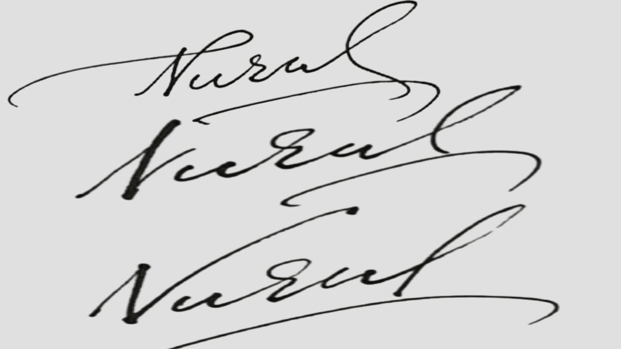 ️ N Signature | How to Create N Signature | Nurul Signature style ...