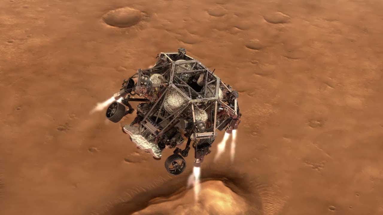 NASA's Mars 2020 Perseverance Rover Landing Animations - YouTube