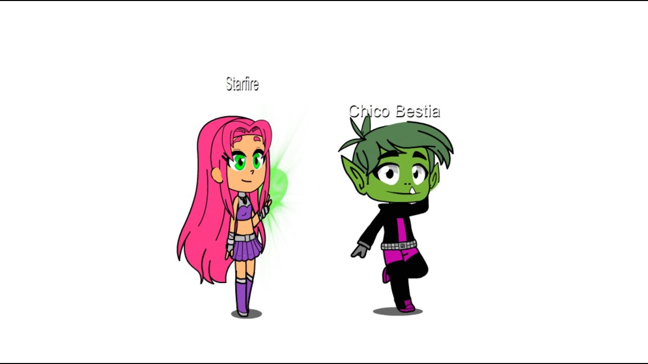 Como hacer a a Starfire y a Chico Bestia de los Teen Titans Go en Gacha ...