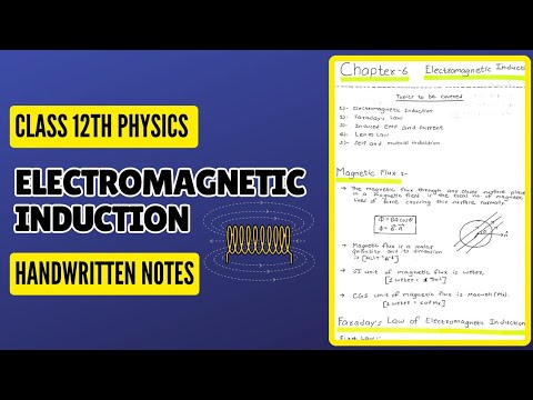 Electromagnetic Induction - Notes PDF || Class 12th Physics Chapter 6 ...