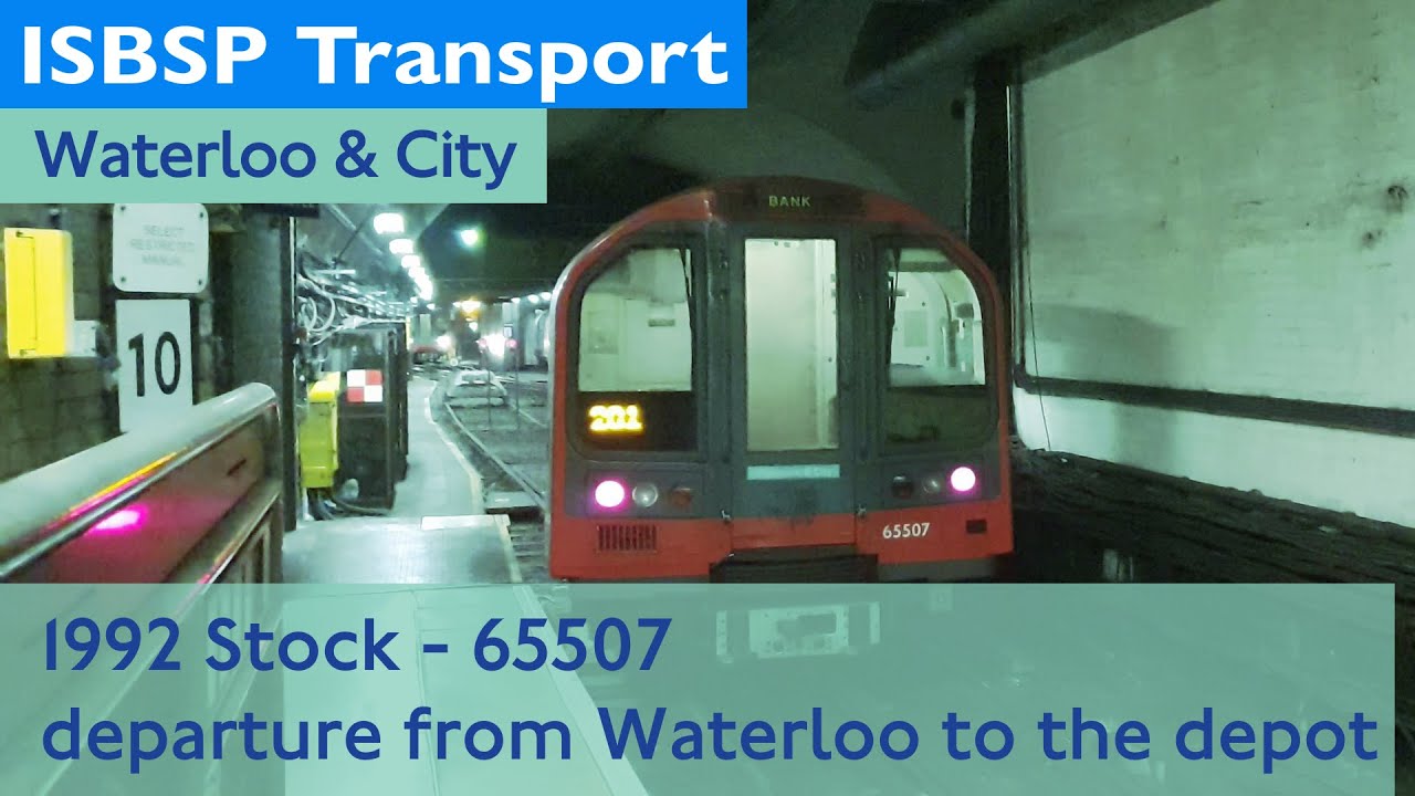 Waterloo & City line - 65507 departure from Waterloo into the depot ...