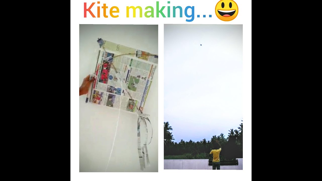 How to make kite with newspaper (easy way)??? - YouTube