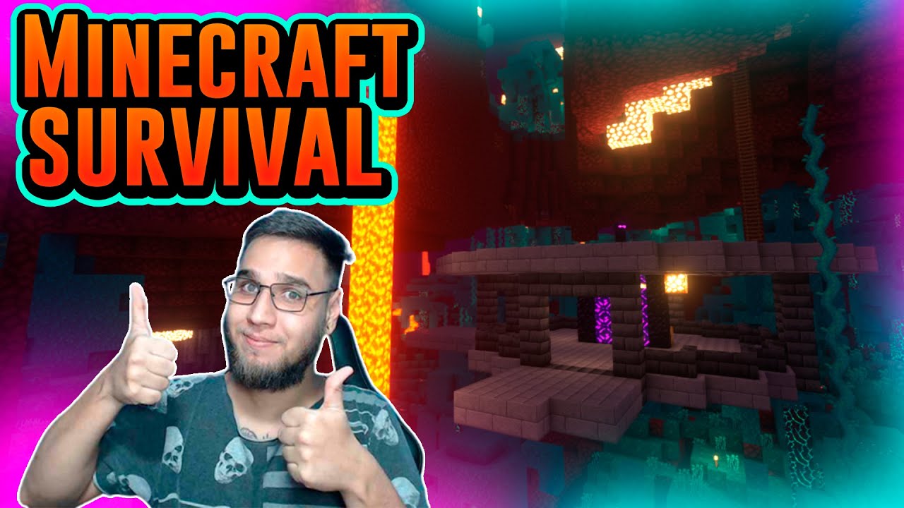 CONSTRUINDO uma BASE no INFERNO - Minecraft Survival - YouTube