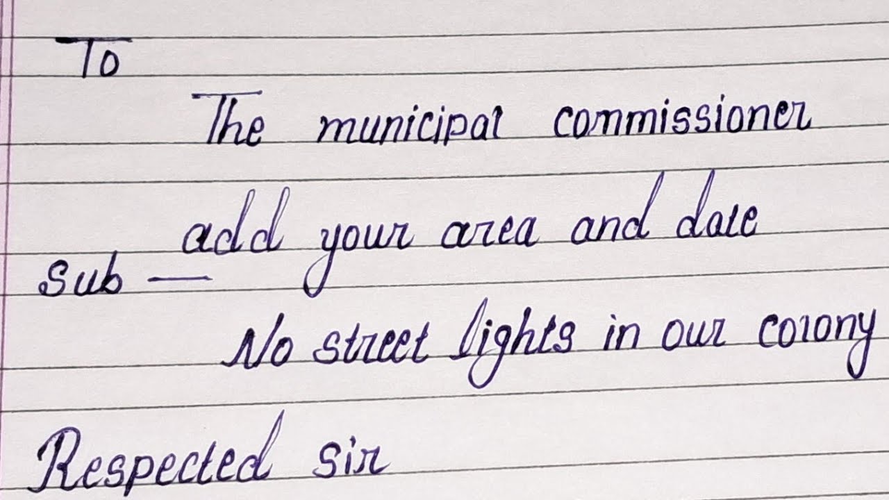 How to write application to municipal corporation #handwriting # ...