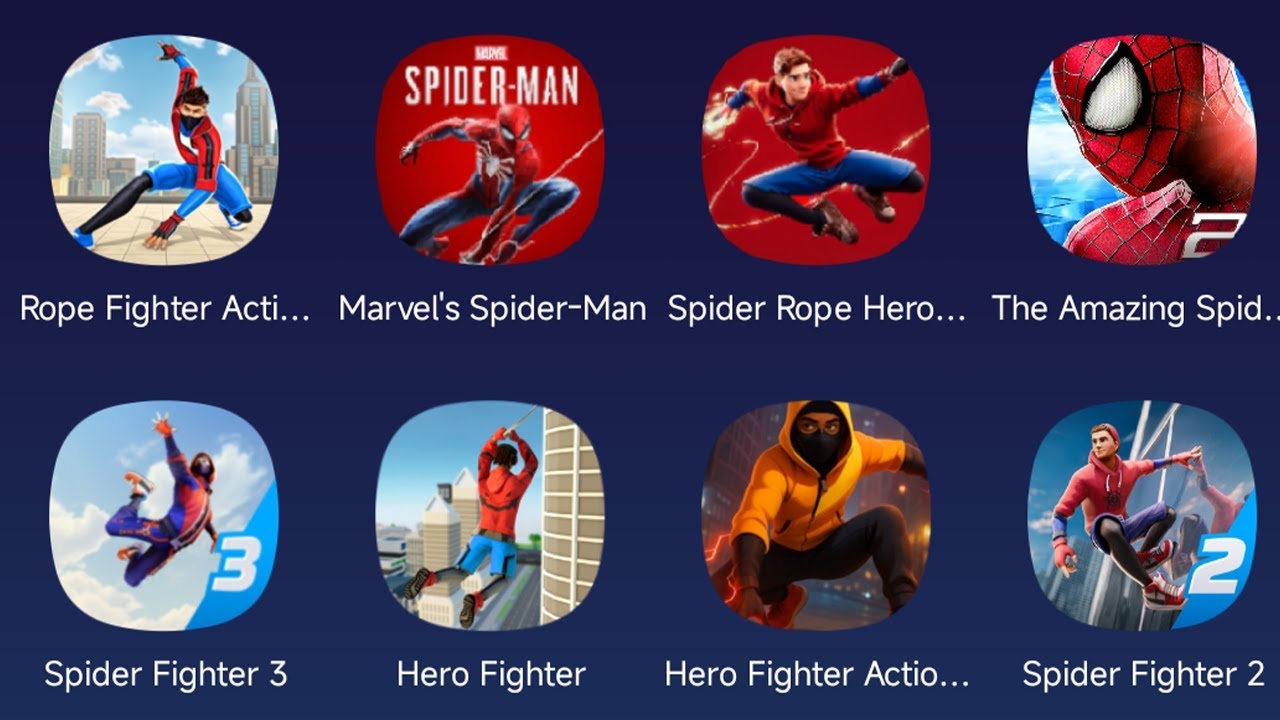Spider Action Fighting,Marvel's Spider-Man,Spider Rope Hero,The Amazing ...