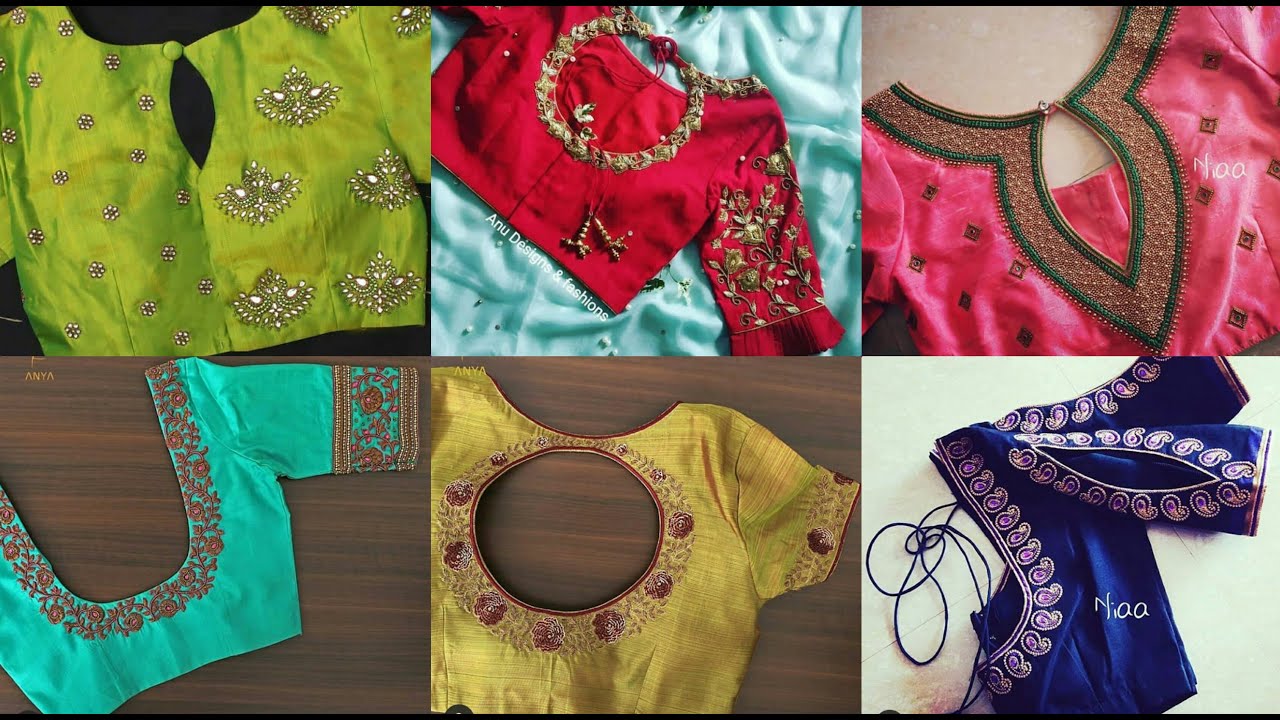 New Simple Silk Blouse Design ll latest Neck/Sleeve silk blouse design ...