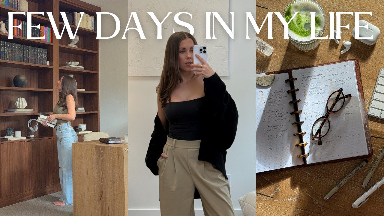 productive days at home | new bookcase reveal & planner refresh! - YouTube