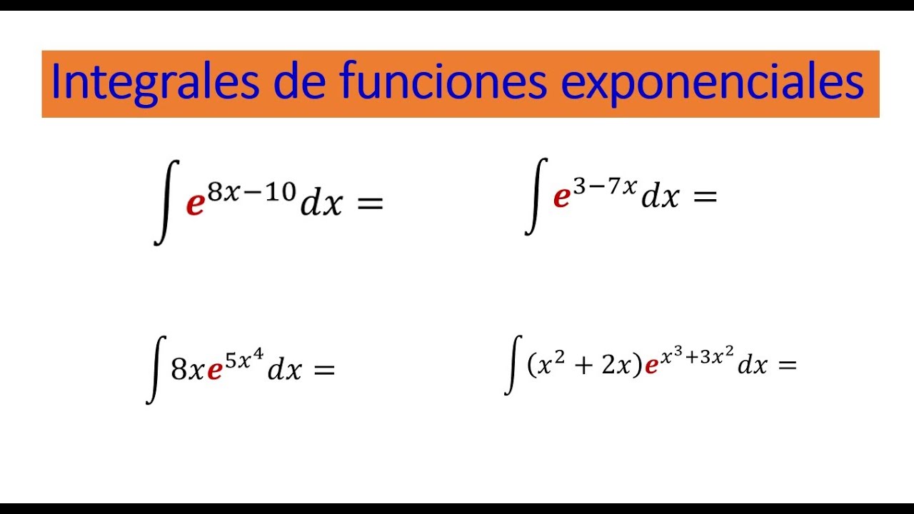 LA INTEGRAL DE E ELEVADO A LA U Profe Chuy YouTube