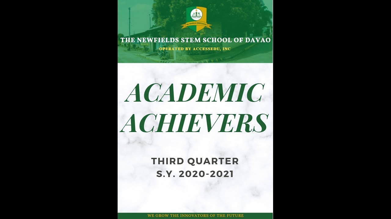 3RD QUARTER ACADEMIC ACHIEVERS || S.Y. 2020-2021 - YouTube