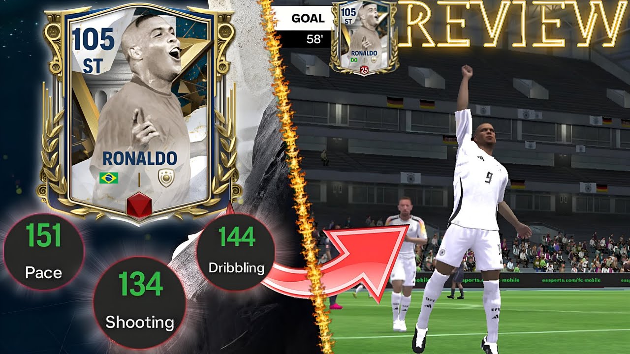 FC MOBILE| BEST ST IN GAME!| RONALDO NAZARIO 105 RATED HALL OF LEGENDS ...