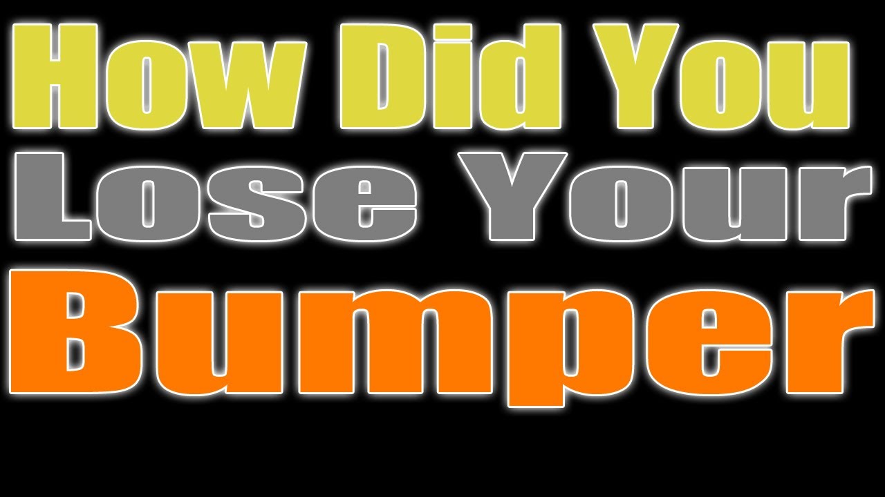 How did the car lose its bumper ? - YouTube