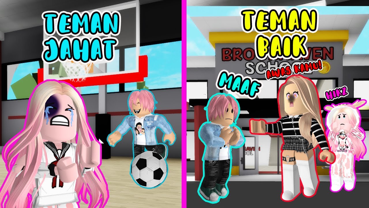 Teman Baik VS Teman Jahat di BROOKHAVEN RP feat @BANGJBLOX | ROBLOX ...