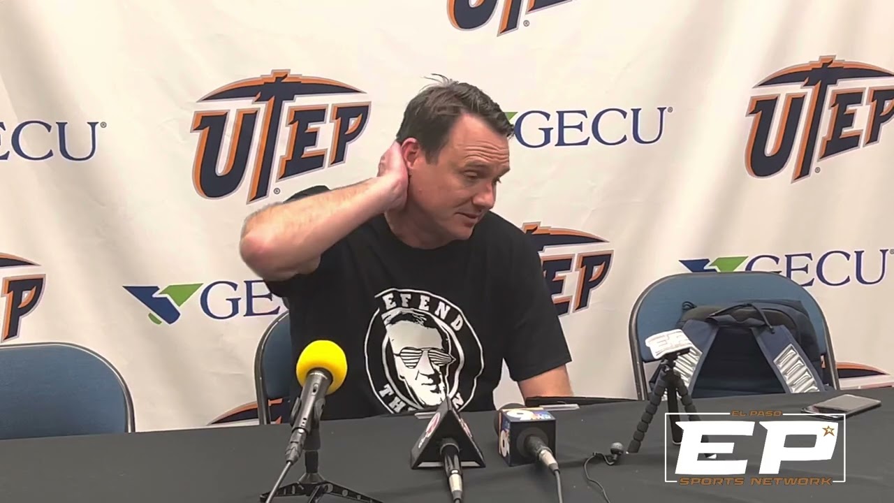 UTEP Coach Joe Golding postgame after beating Western Illinois in the ...