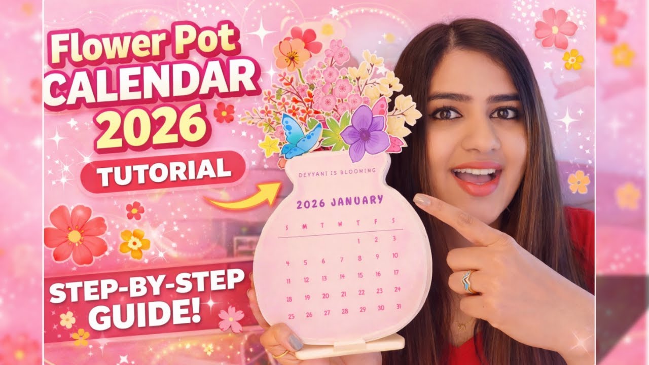 Make Your Own 2026 Flower Pot Calendar in Minutes For Beginners - YouTube