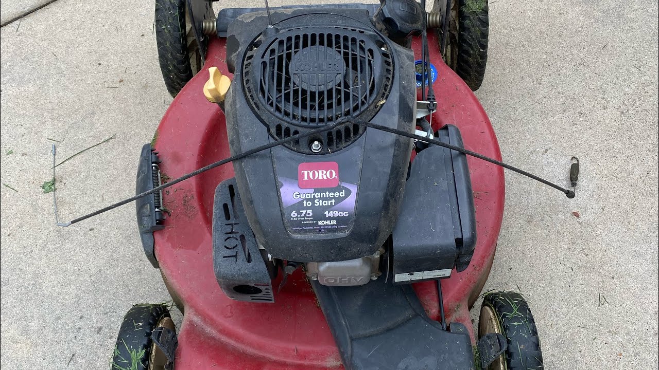 Toro 22’ Lawn Mower Drive Cable Replacement - YouTube