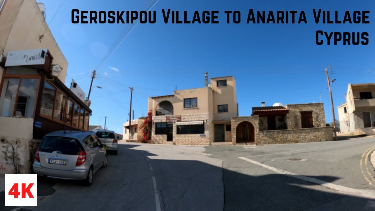 Driving from Geroskipou Village to Anarita Village in Paphos CYPRUS 🇨🇾 ...