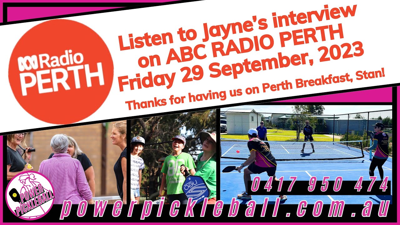 ABC RADIO PERTH Jayne de Silva PICKLEBALL live interview on Perth ...