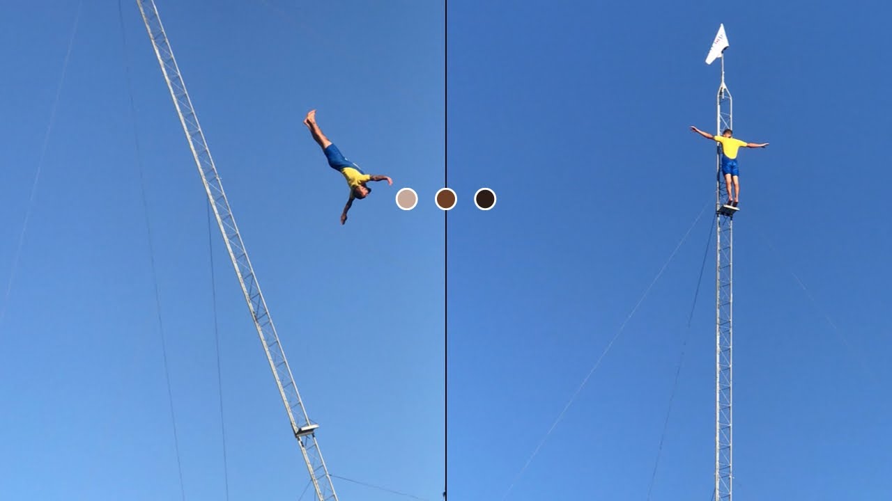 Extreme High Dive no safety protection (dive from 25 meters high) - YouTube