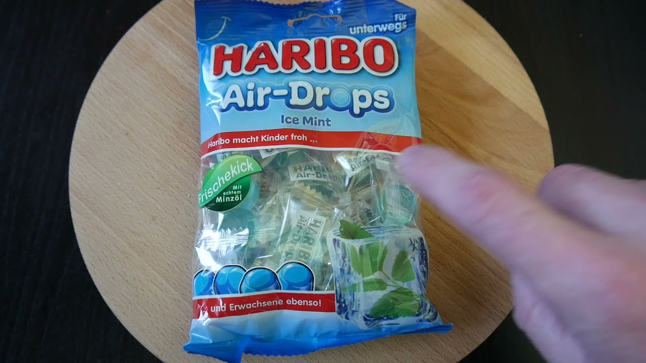 Nahrungsmittel Unboxing 234 : Haribo Air-Drops Ice Mint 🥶 Eine ...