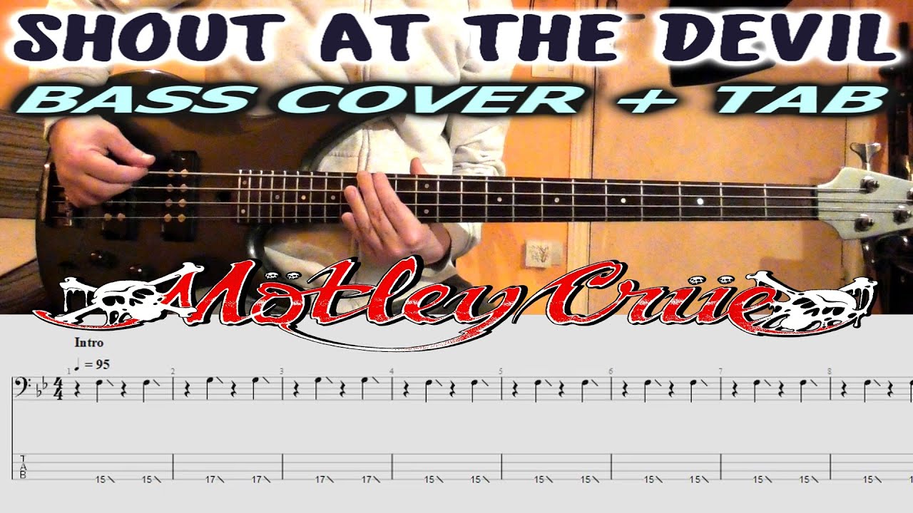 MÖTLEY CRÜE Shout At The Devil BASS TAB COVER LESSON TUTORIAL - YouTube