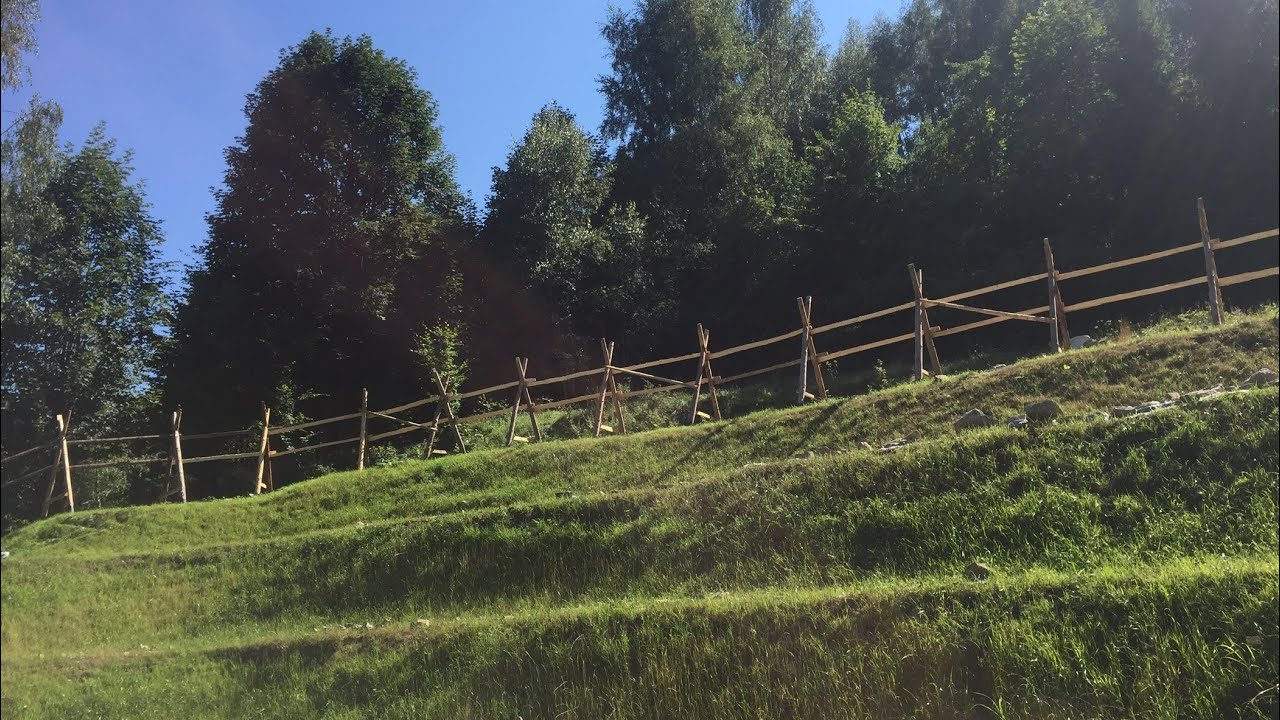 how to quickly plant grass on a slope - YouTube