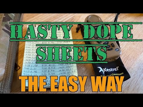 D.O.P.E. SHEETS--the easy way...here's how. #sniper #dopesheets HD ...