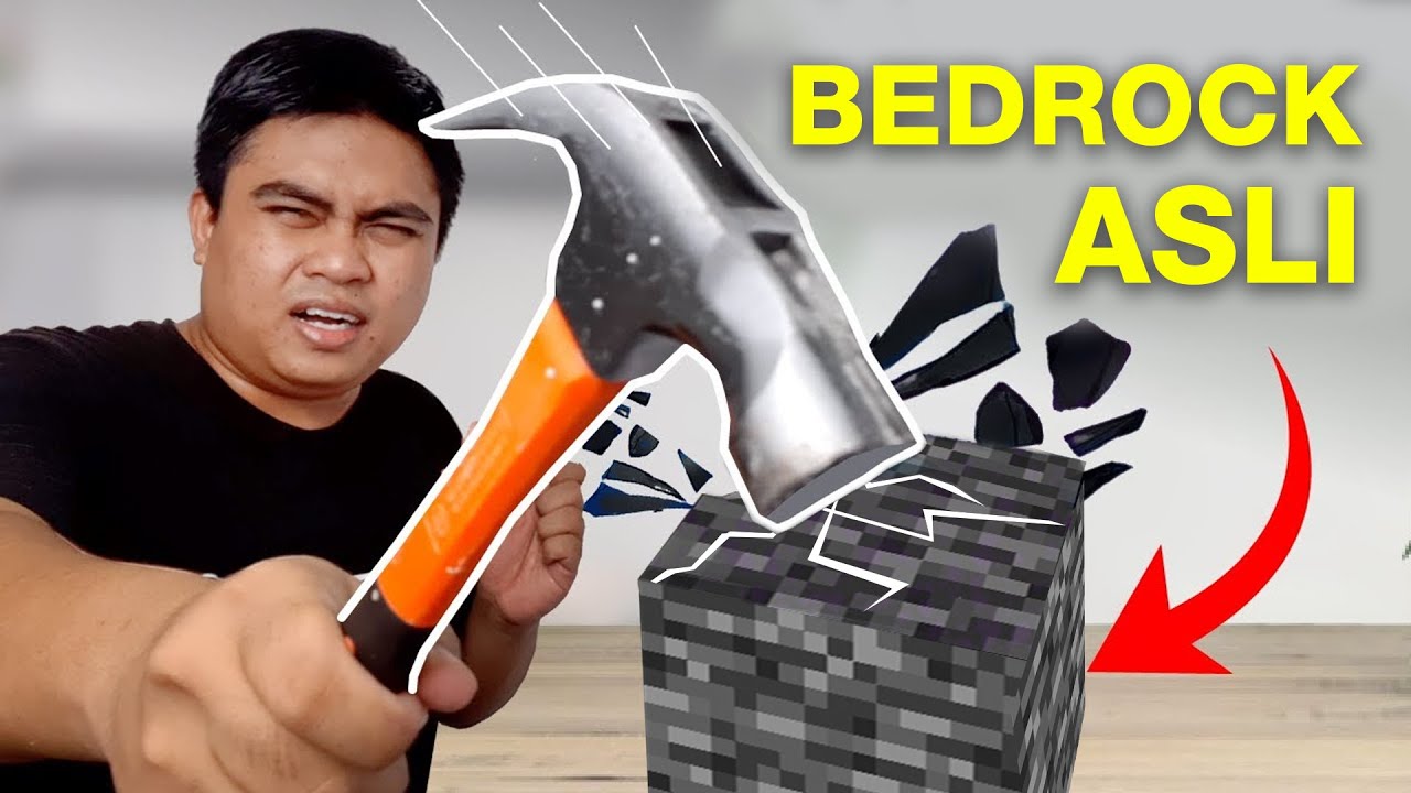 Ngancurin Batu Bedrock Minecraft di Dunia Nyata! - YouTube