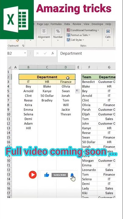 Excel Amazing tricks #shorts #trendingshorts - YouTube
