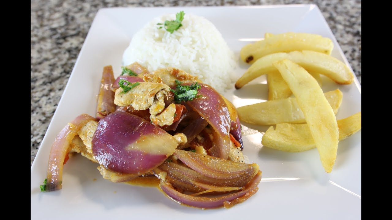 Receta Peruana de Pollo Saltado - YouTube