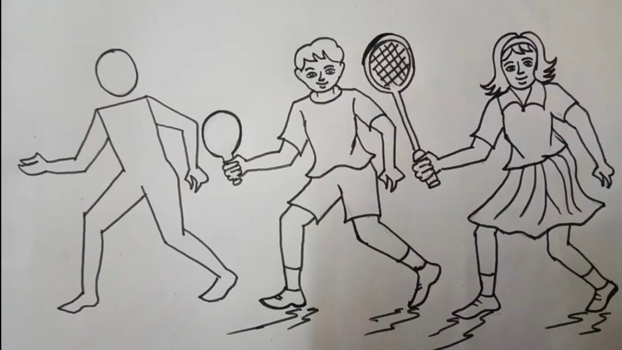 How to draw easy human figure drawing step by step. - YouTube