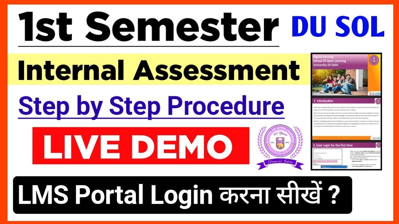 SOL First Semester Internal Assessment Live Process_Sol LMS Portal ...