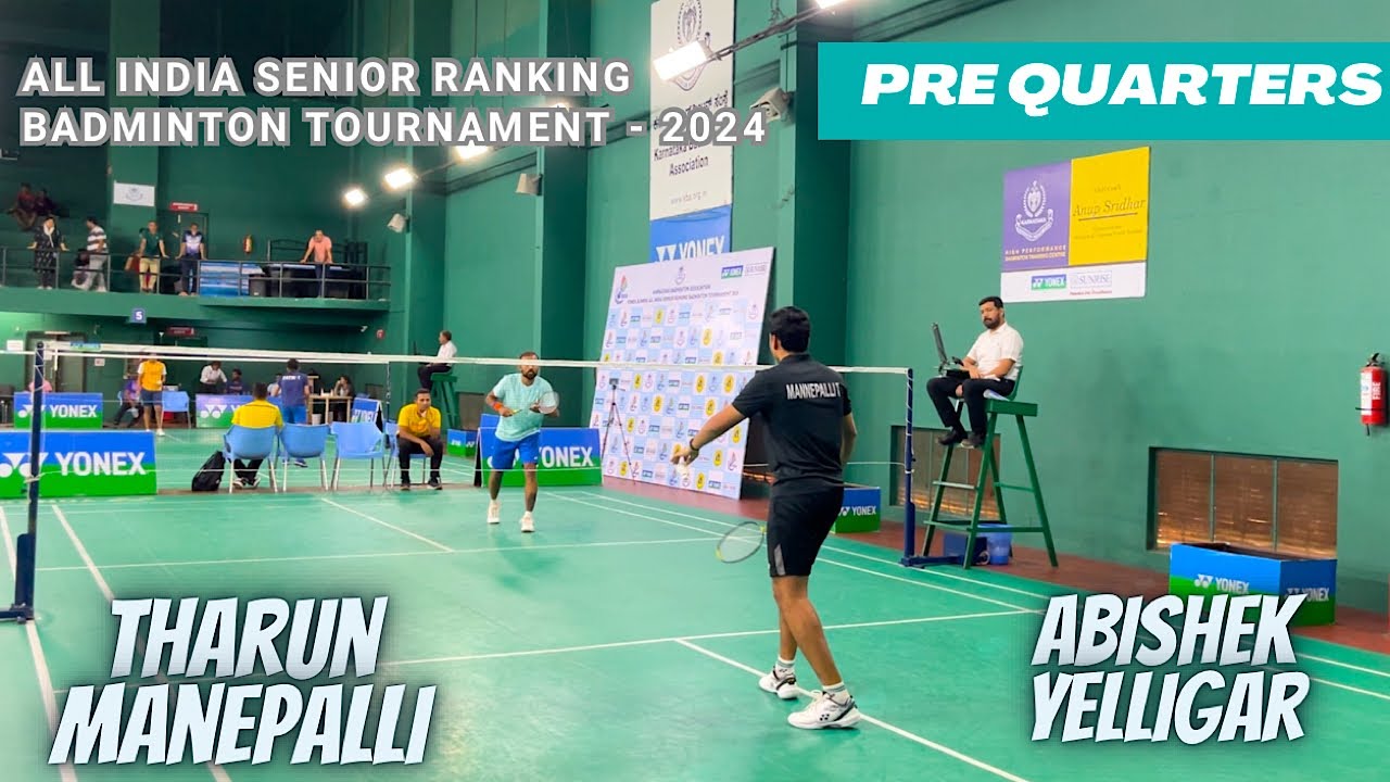 THARUN.M [1] Vs ABISHEK YELIGAR || Men Singles - PreQuarterFinals ...