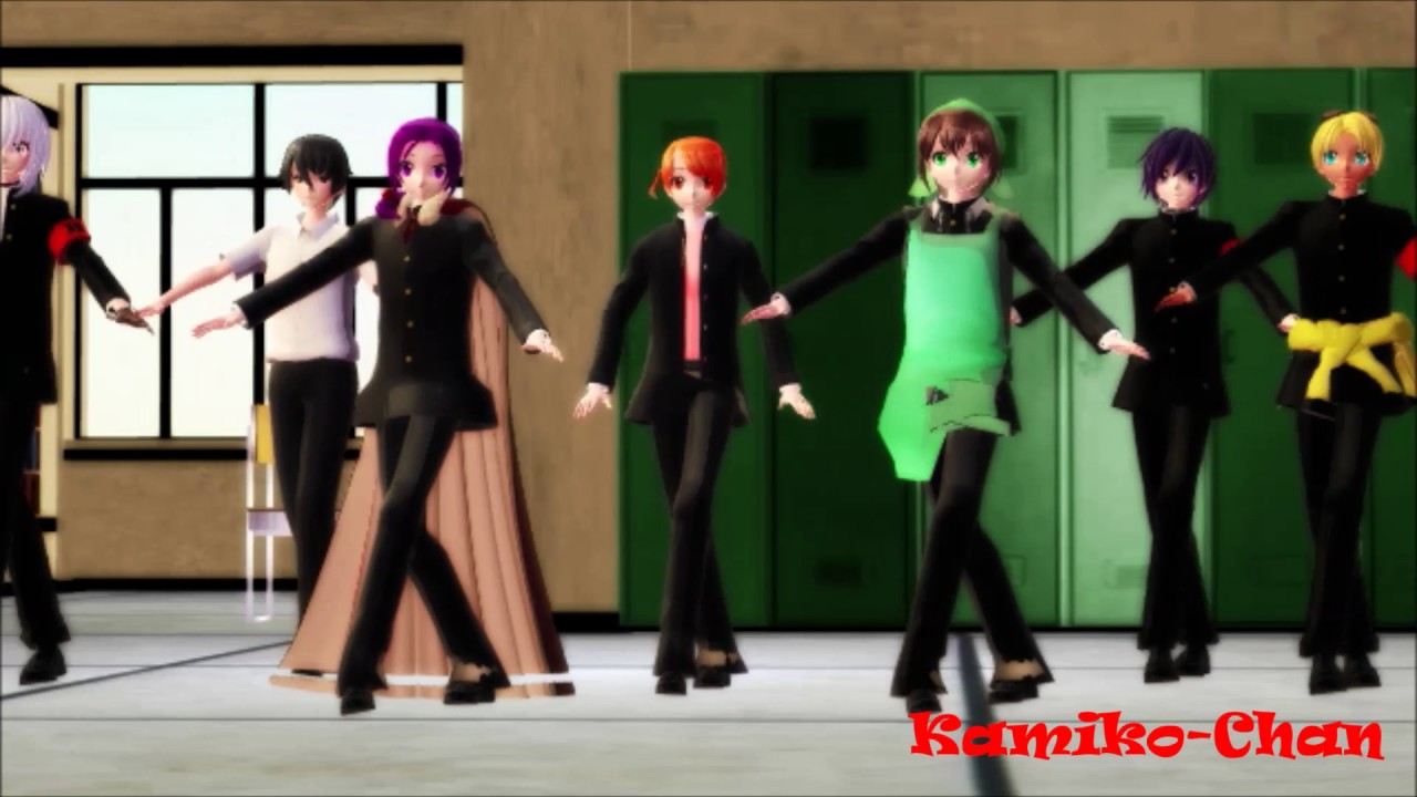 [MMD yandere simulator genderbend]Yandere Kun and rivals-Dope - YouTube