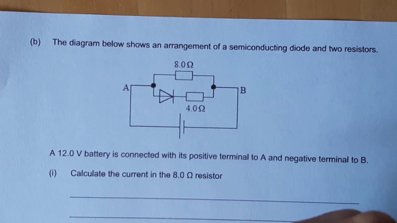 Past paper question on Diodes - YouTube