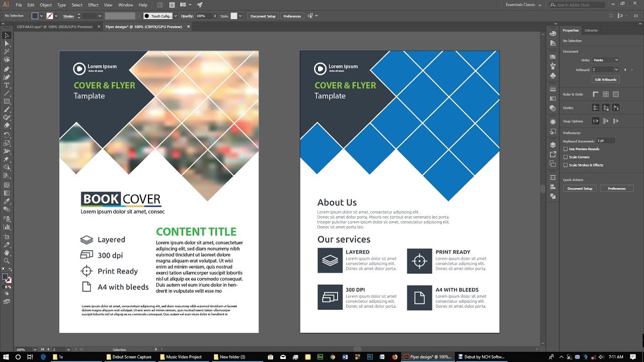 Adobe Illustrator 2019 Flyer design tutorial Poster Design Photoshop CC ...